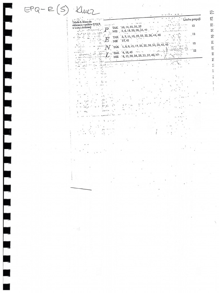 EPQ-R(S).-klucz | PDF