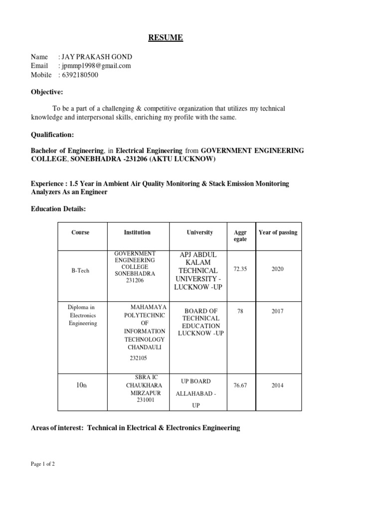 Naukri JAYPRAKASHGOND (2y 0m) | PDF | Engineering