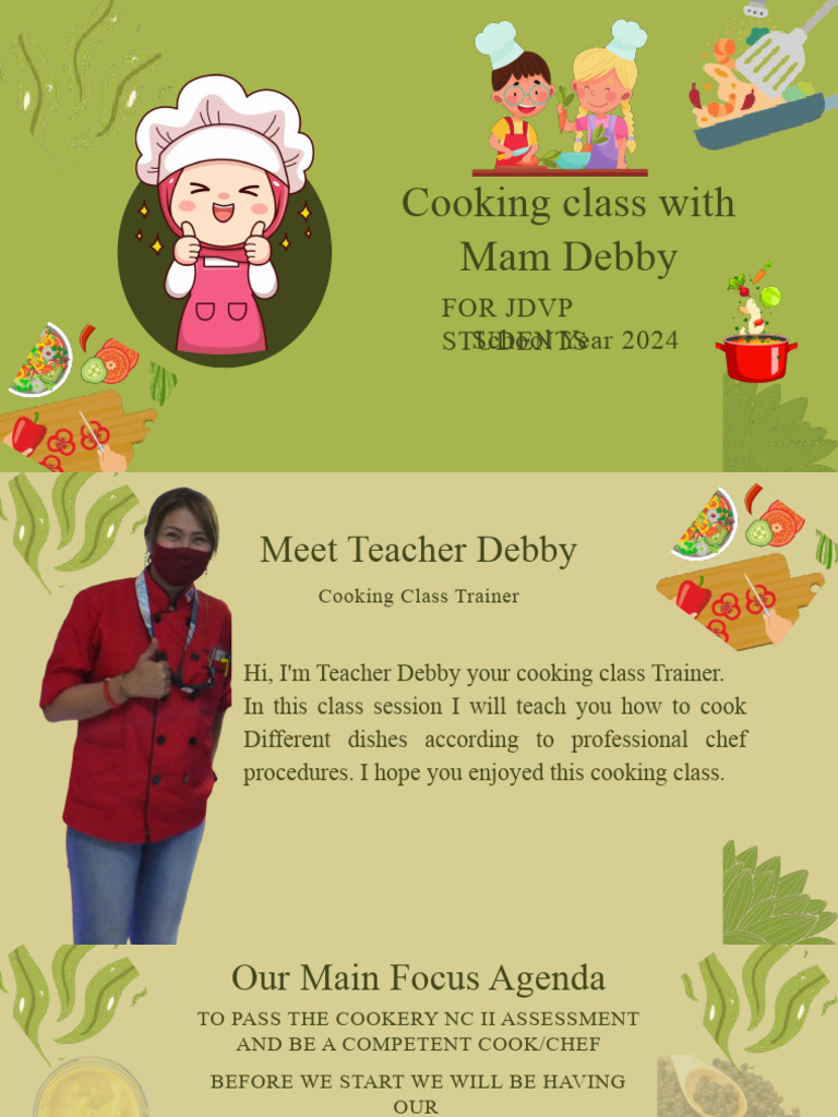 JDVP Cookery Orientation | PDF | Cooking | Learning