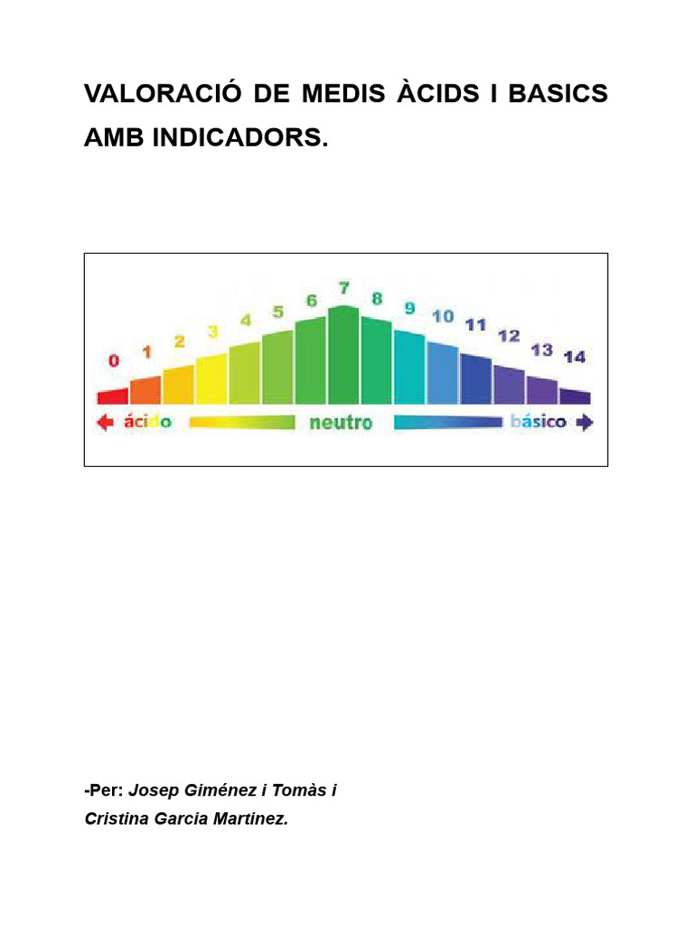 Valoració de Medis Àcids I Basics Amb Indicadors | PDF