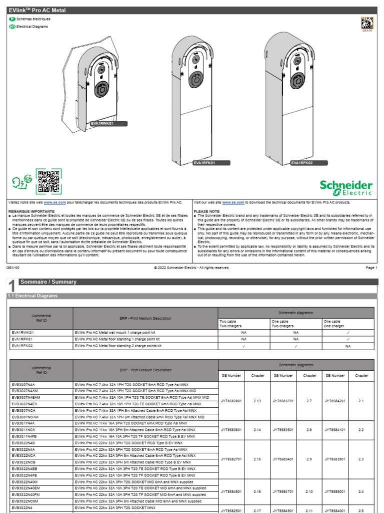 Electrical Diagram EVlink Pro AC Metal | PDF | Power Supply | Power ...