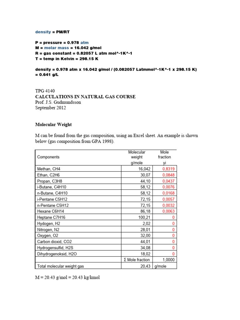 lng calculations | PDF | Gases | Reynolds Number
