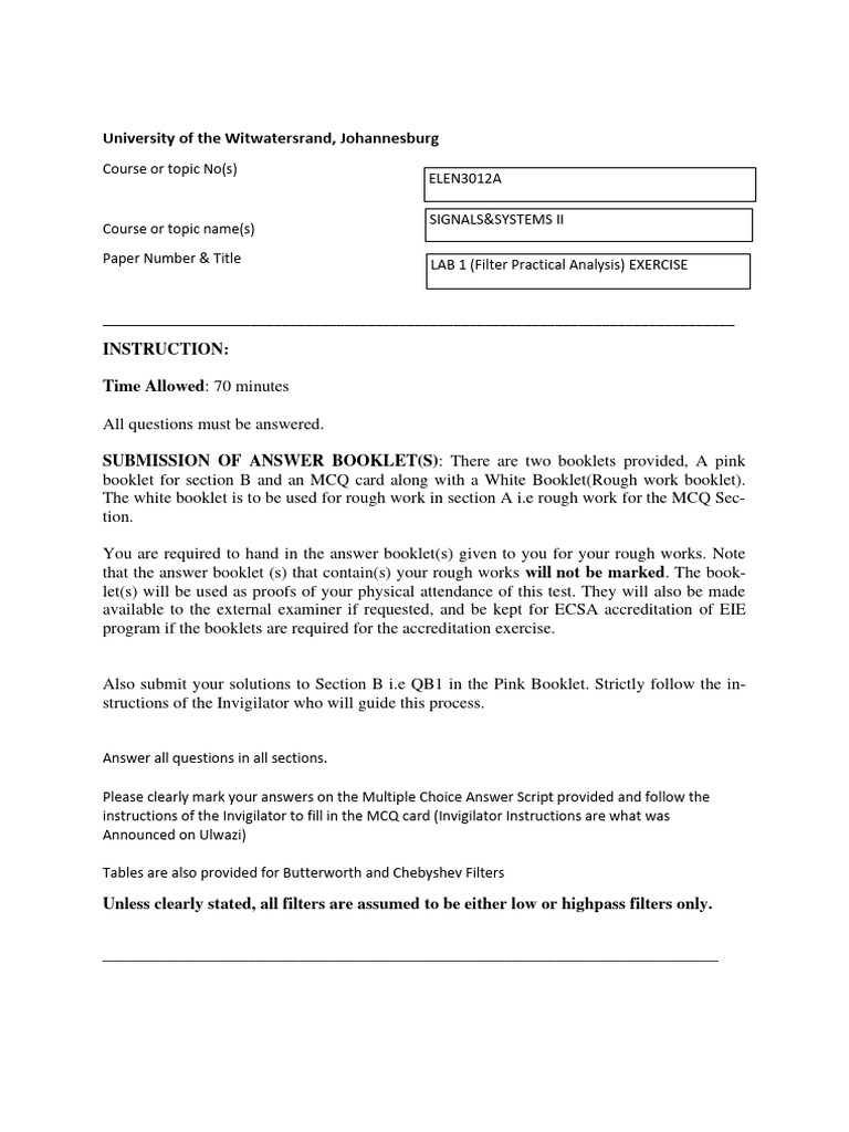 2023 LAB1 Publish Version | PDF | Multiple Choice | Electrical Engineering