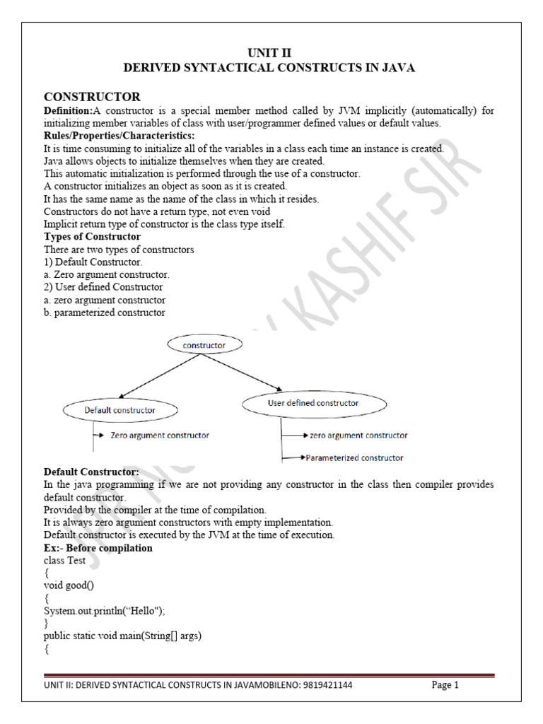 chapter2 | PDF | Programming | Constructor (Object Oriented Programming)
