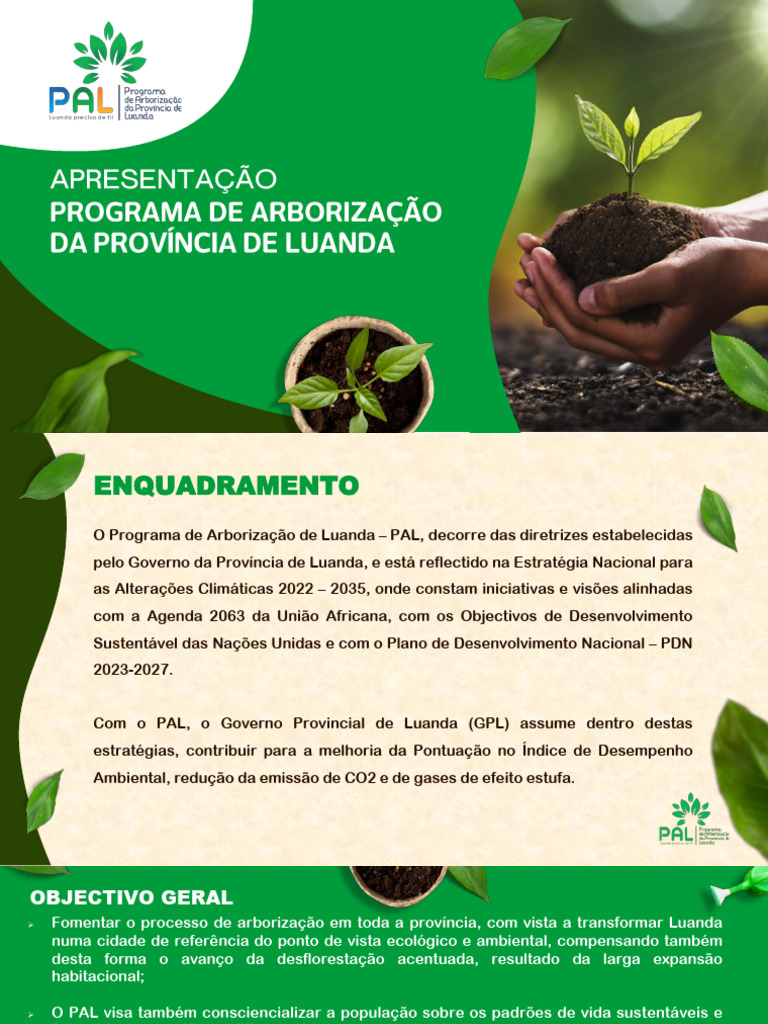 Arborização de Luanda 2023-2027 | PDF | Ambiente natural | Aquecimento ...