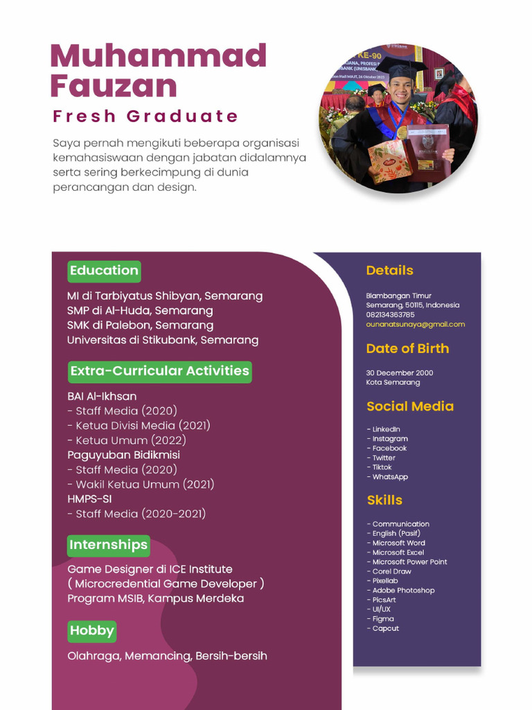 CV Muhammad Fauzan | PDF