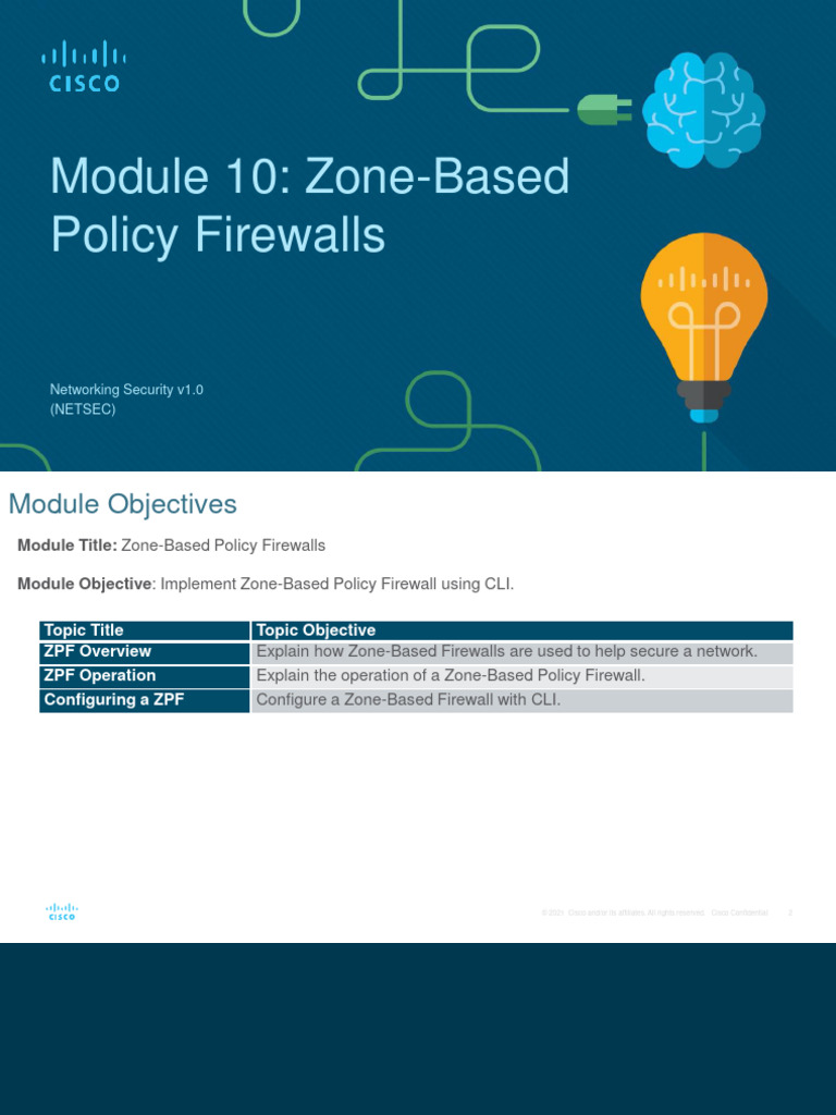 Network Security v1.0 - Module 10 | PDF | Router (Computing) | Firewall ...