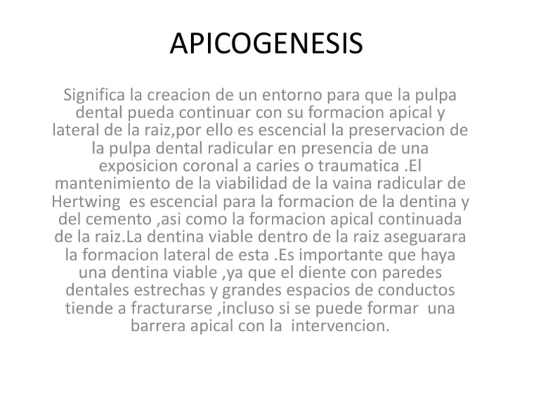 APICOGENESIS | PDF