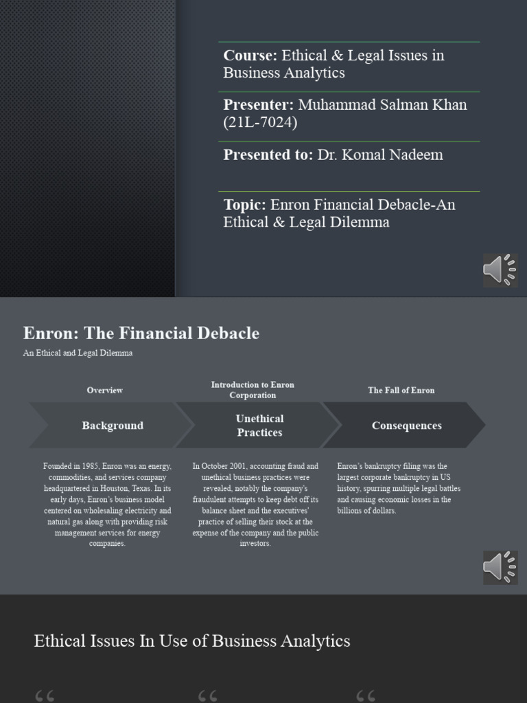 Enron's Ethical and Legal Failures | PDF | Enron | Stocks