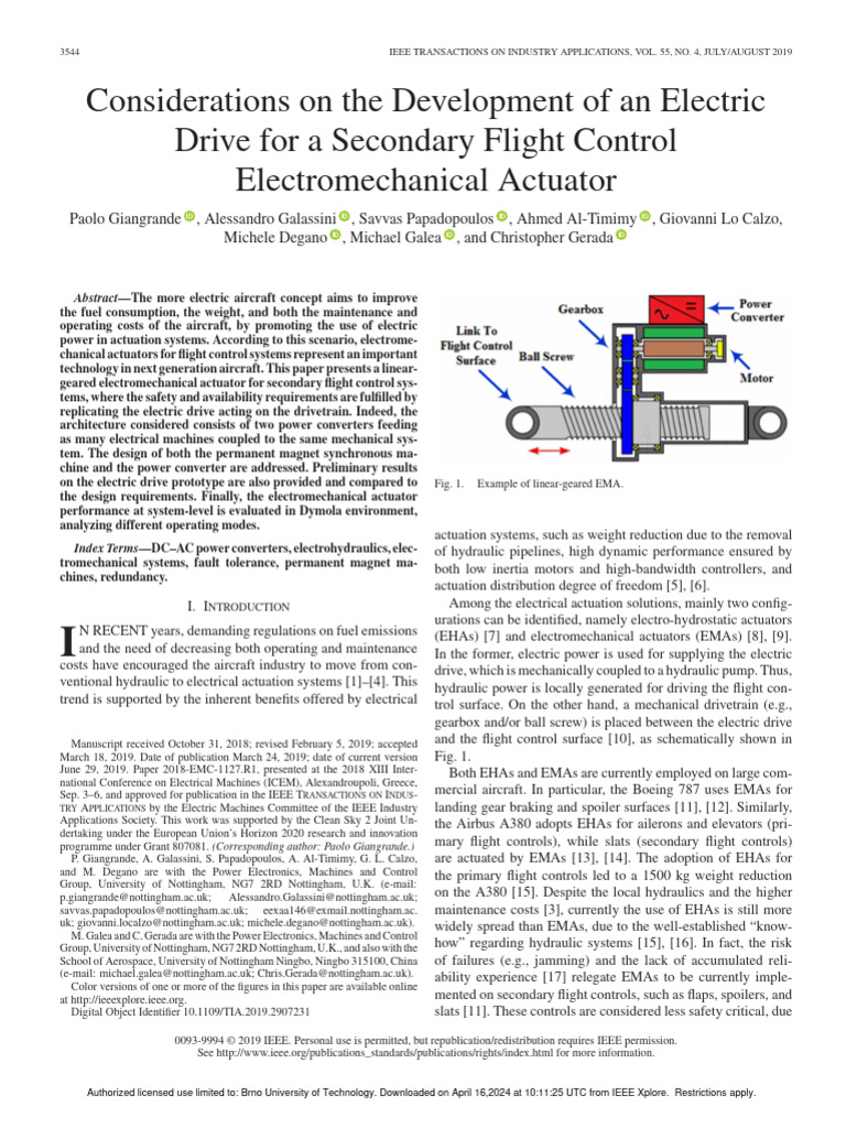 Electric Drives for Aircraft Systems | PDF | Aircraft Flight Control ...