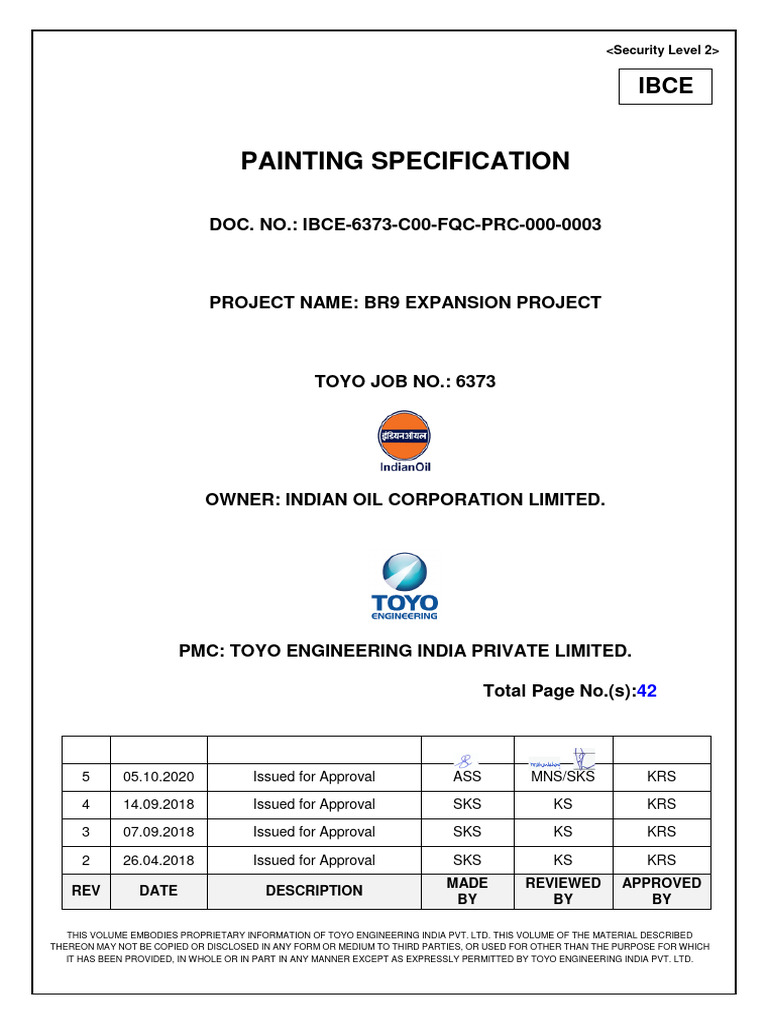7.4 - IBCE-6373-C00-FQC-PRC-000-0003 - R5 Painting Specification | Download Free PDF | Corrosion ...