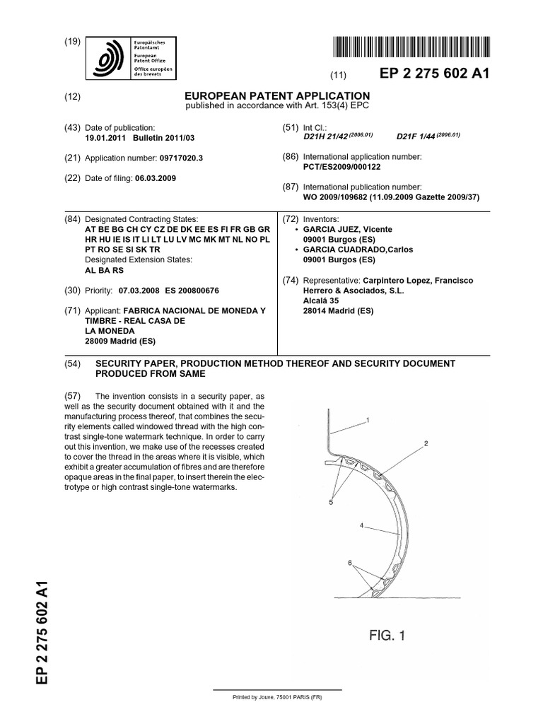 Security Paper with Thread and Watermark | PDF | Paper | Fibers