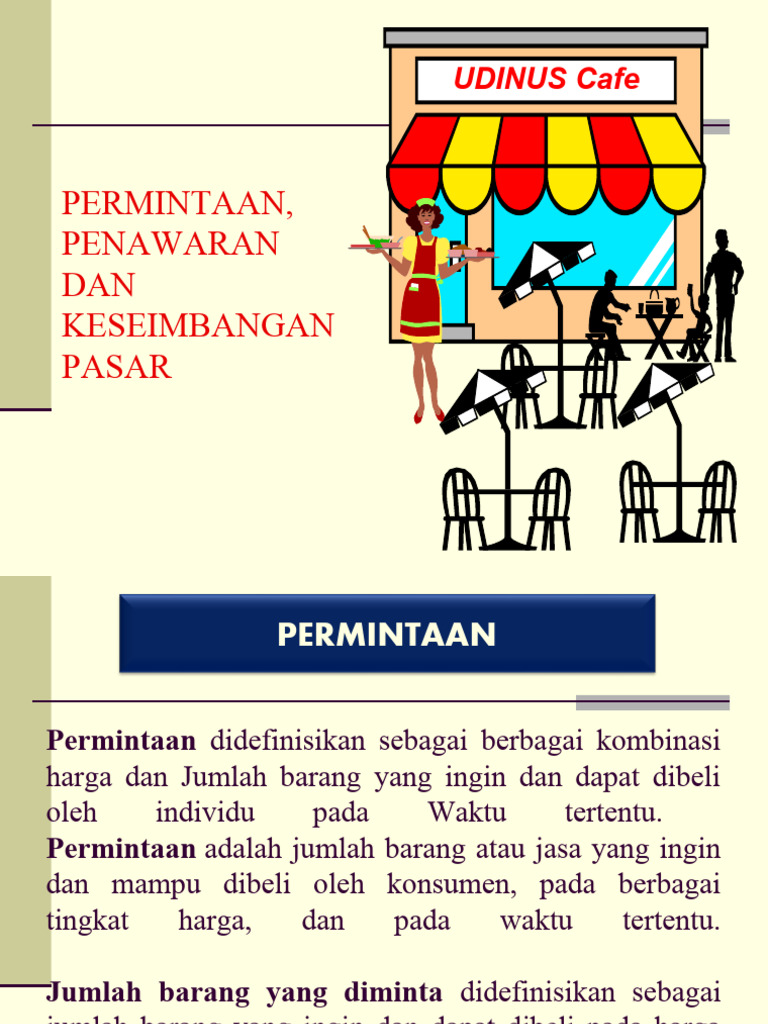 Permintaan dan Penawaran Pasar Udinus | PDF