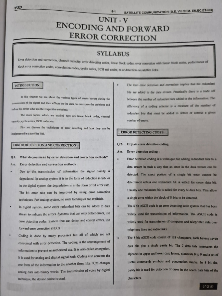 Satellite communication Notes unit -5 | PDF