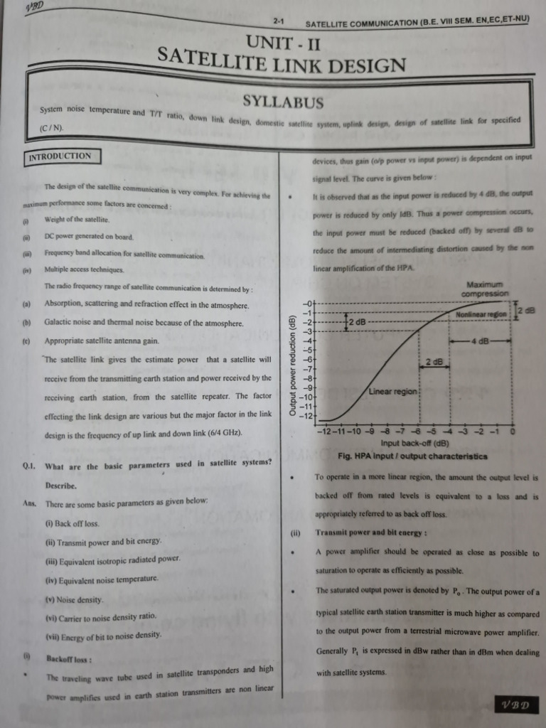 Satellite communication Notes unit -2 | PDF