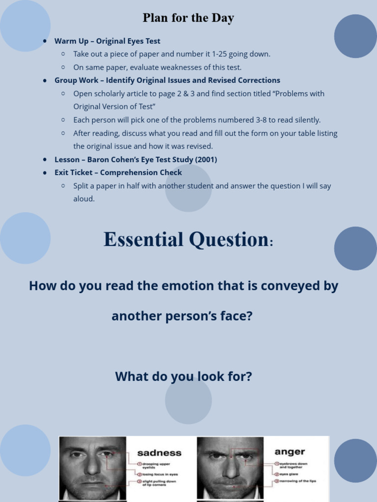 Baron Cohen Eye Test Study - 23-24 | Download Free PDF | Theory Of Mind ...