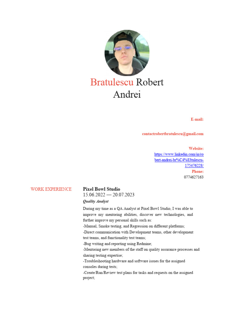 Cv bodd | PDF | Web Development | Java Script