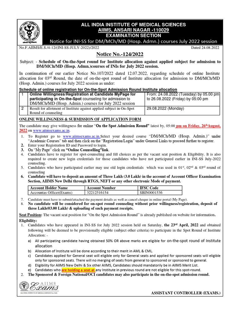 Revised Notice | PDF | Doctor Of Medicine