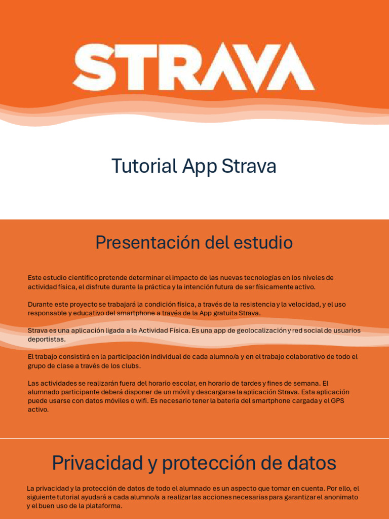 Tutorial App Strava | PDF | Aplicación movil | Anonimato
