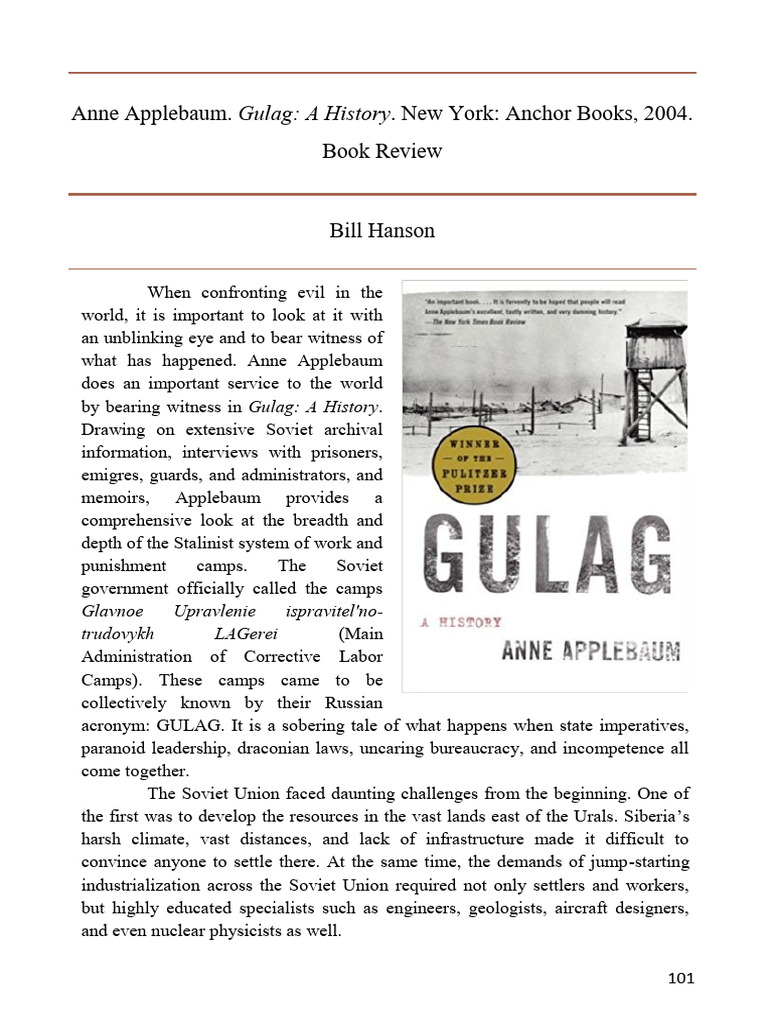 Anne Applebaum Gulag A History New York Anchor Books 2004 | PDF | Gulag ...