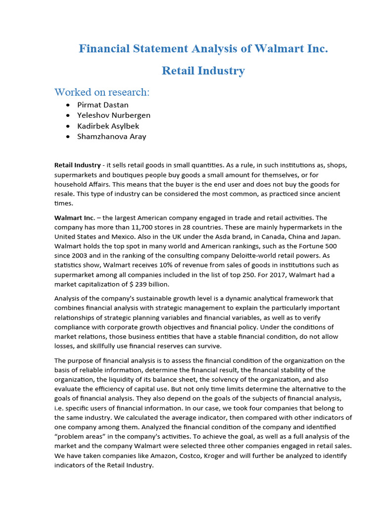 Walmart | PDF | Debt | Leverage (Finance)