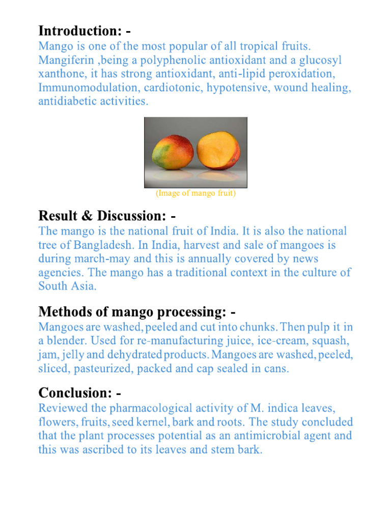 Mango Fruit | PDF