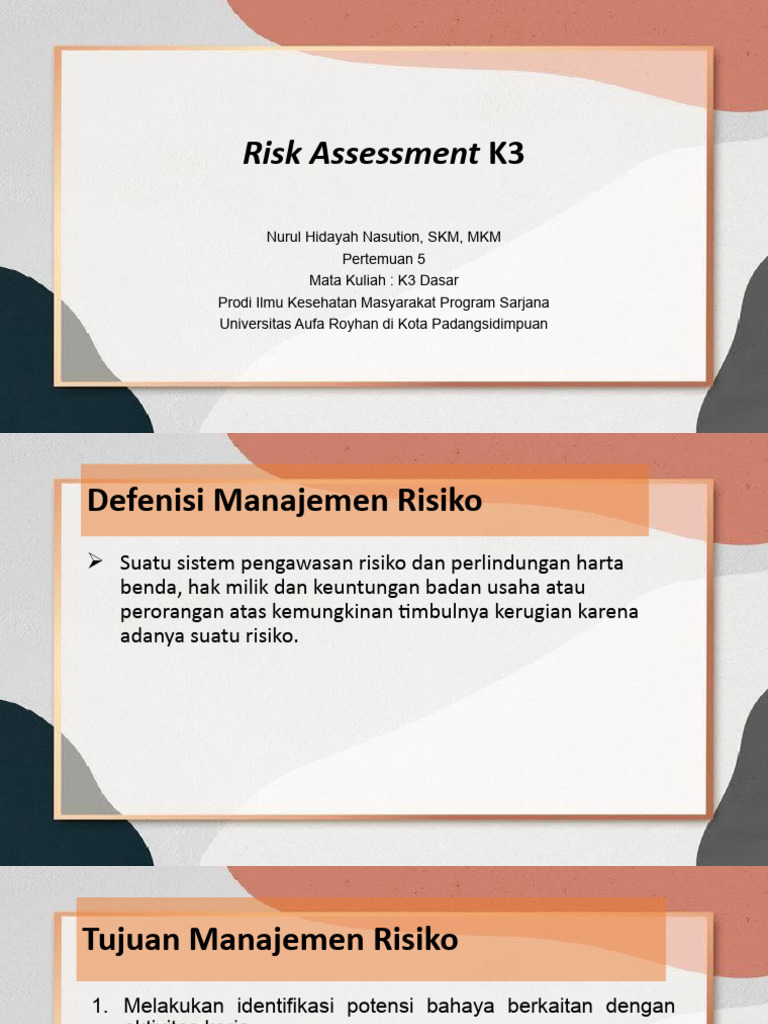 Risk Assessment K3 | PDF