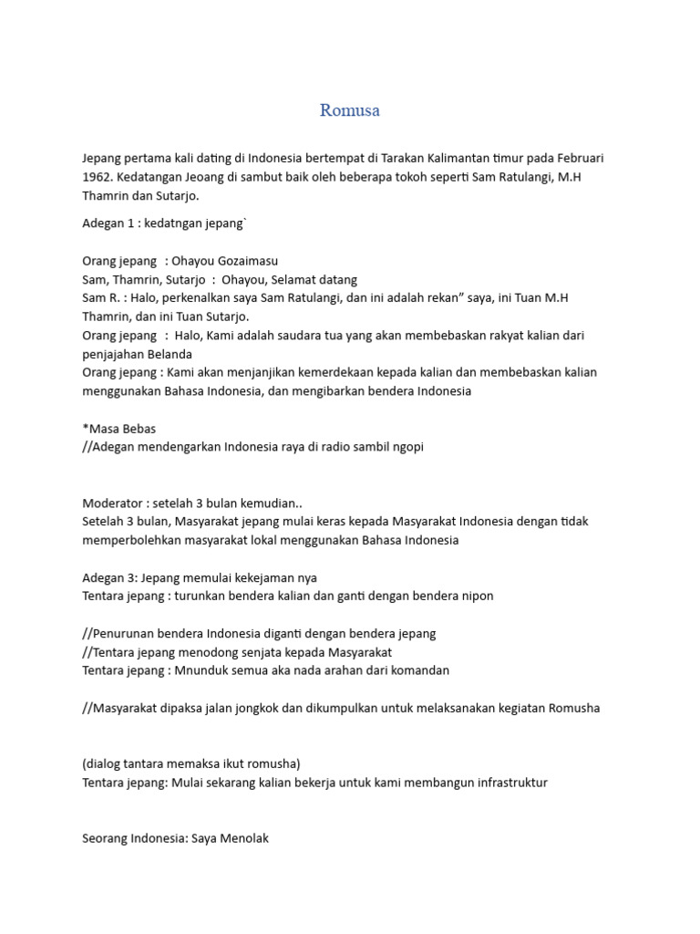 Romusha: Sejarah Penjajahan Jepang di Indonesia | PDF