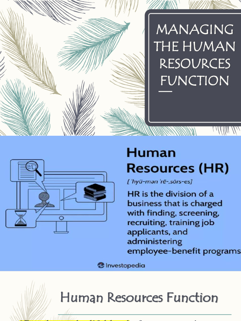 6 - Managing The Human Resources Function 1 | PDF | Partnership | Taxes