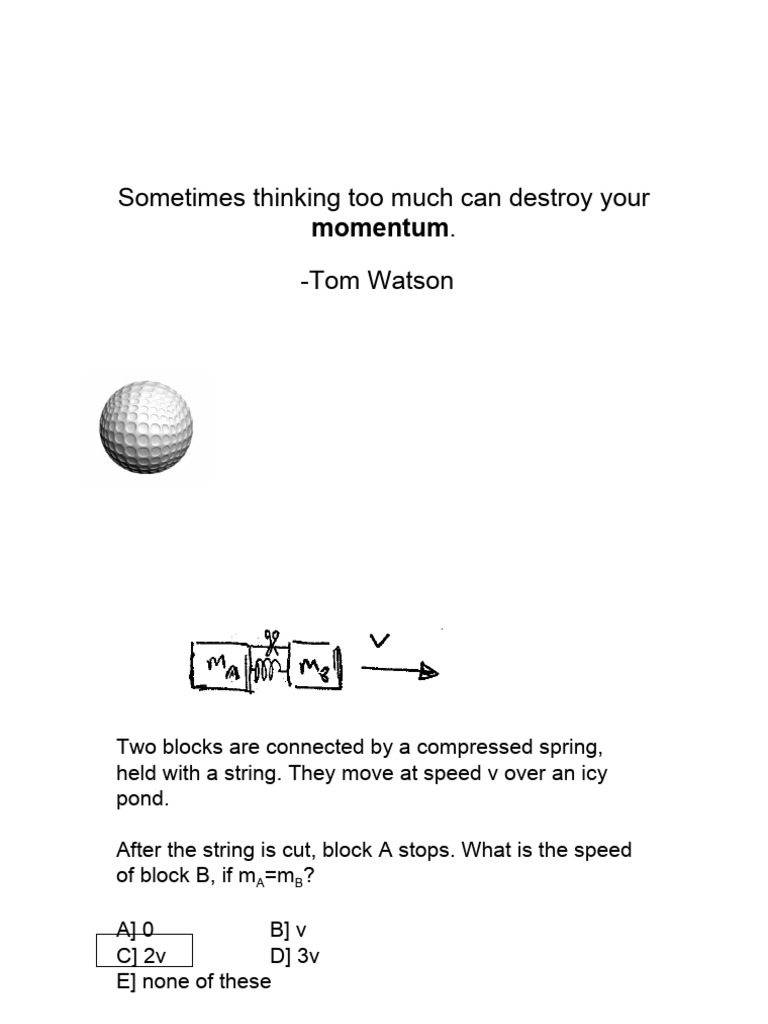 Momentum and Collision Problems Explained | PDF