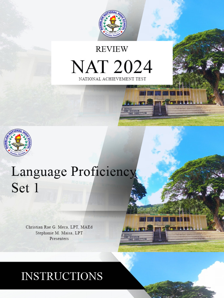 Set 1 Language Proficiency | PDF
