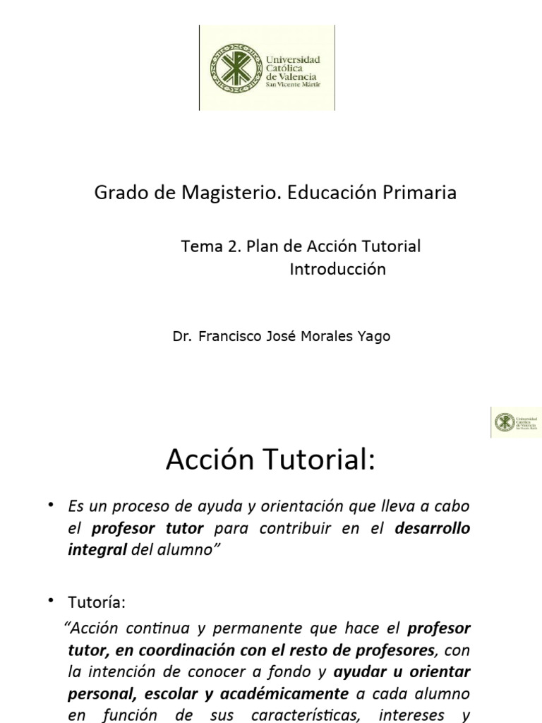 Introducción Acción Tutorial | PDF | Aprendizaje | Maestros