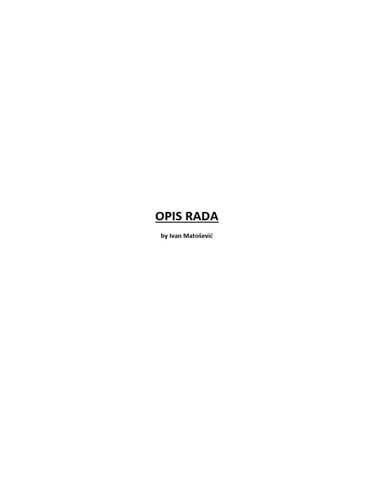 Opis Rada | PDF