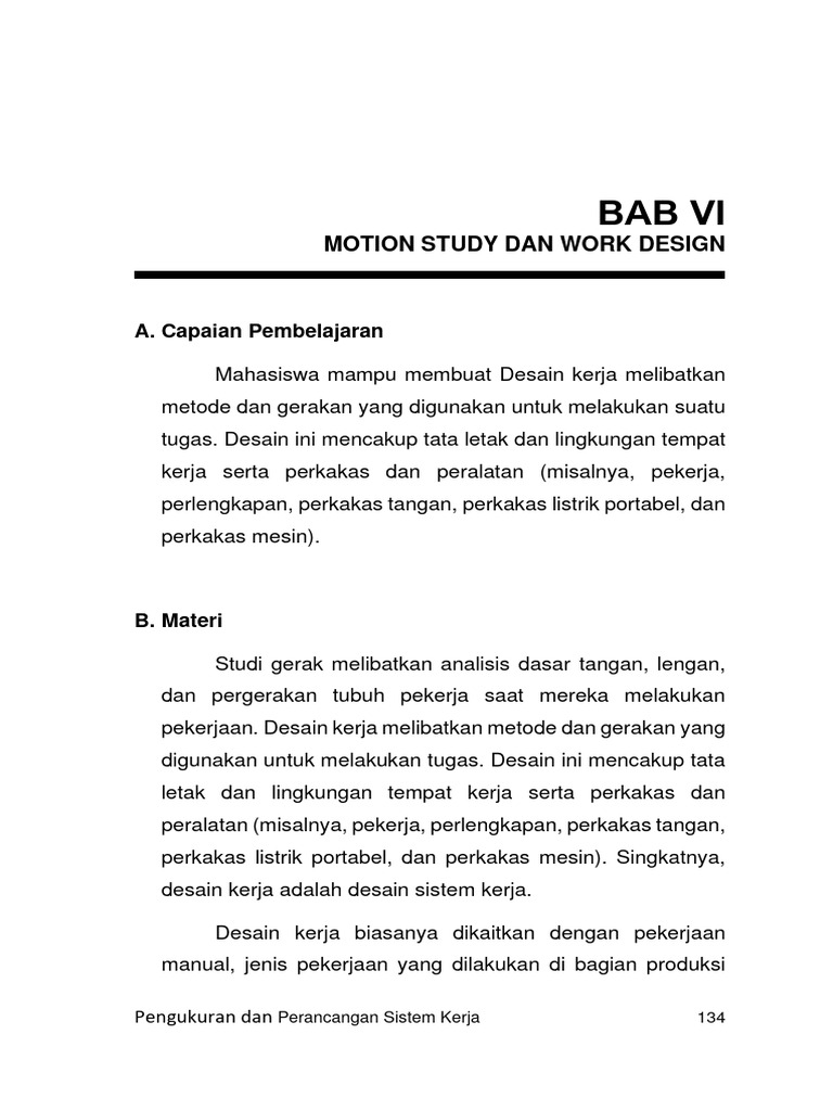 22tid0252 - Pertemuan Ke-6 - Motion Study Dan Work Design | PDF