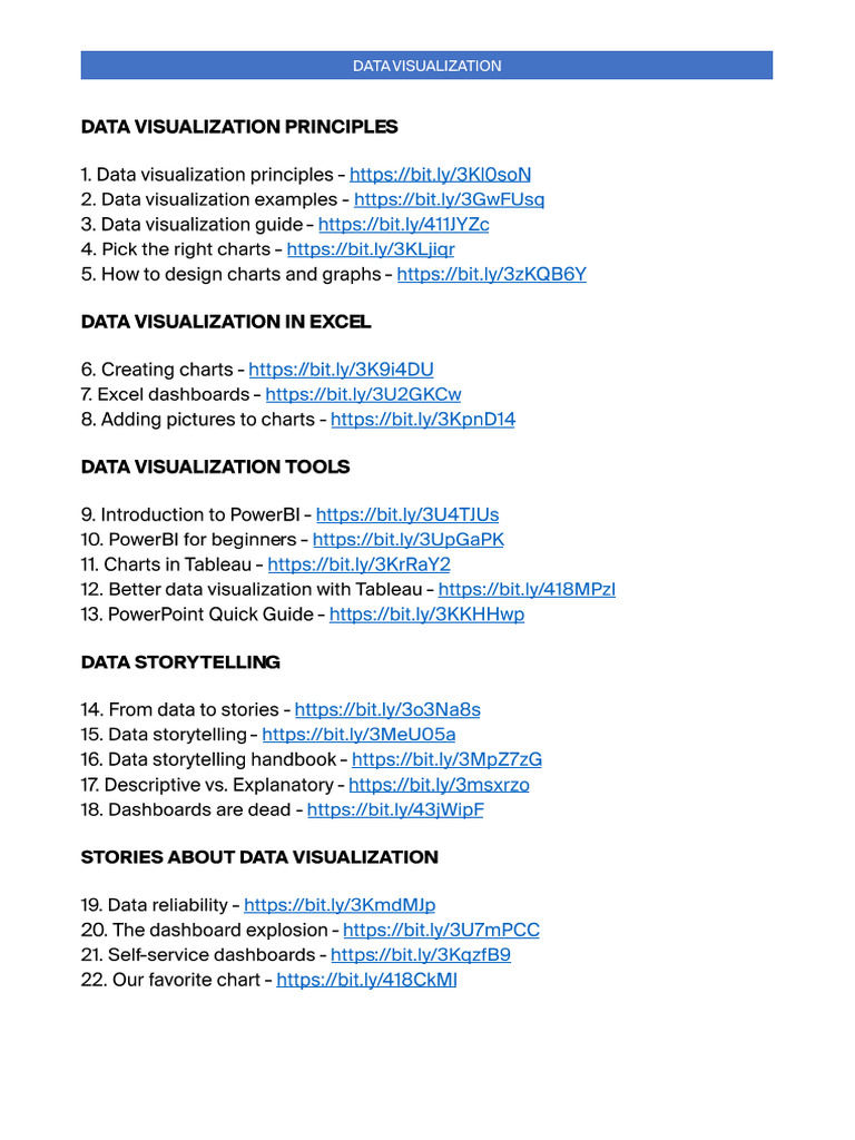 Data Visualization 101 Pdf