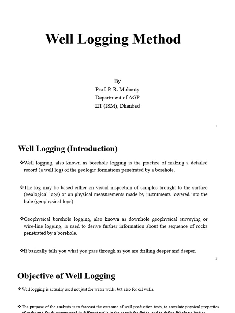 Well Logging Method | PDF | Gamma Ray | Porosity