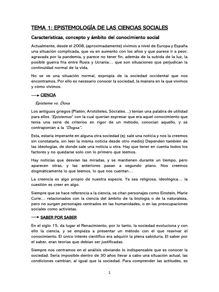 Tema 1 - CS | PDF | Paradigma | Conocimiento