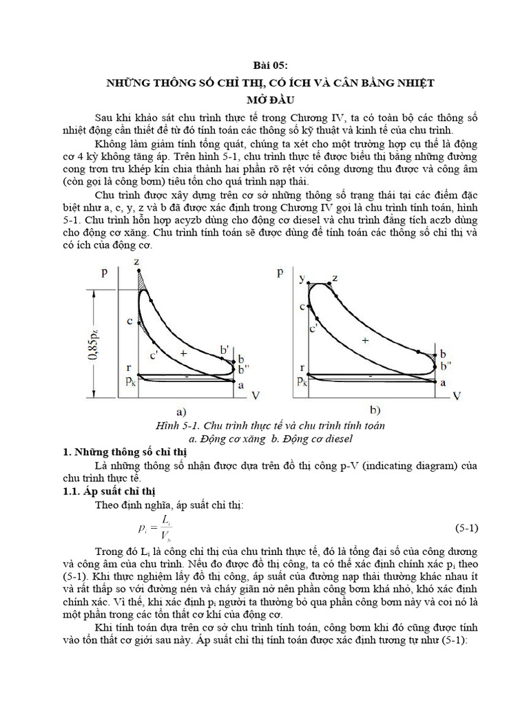 Bai 5-Thong So Chi Thi Co Ich-Can Bang Nhiet | PDF