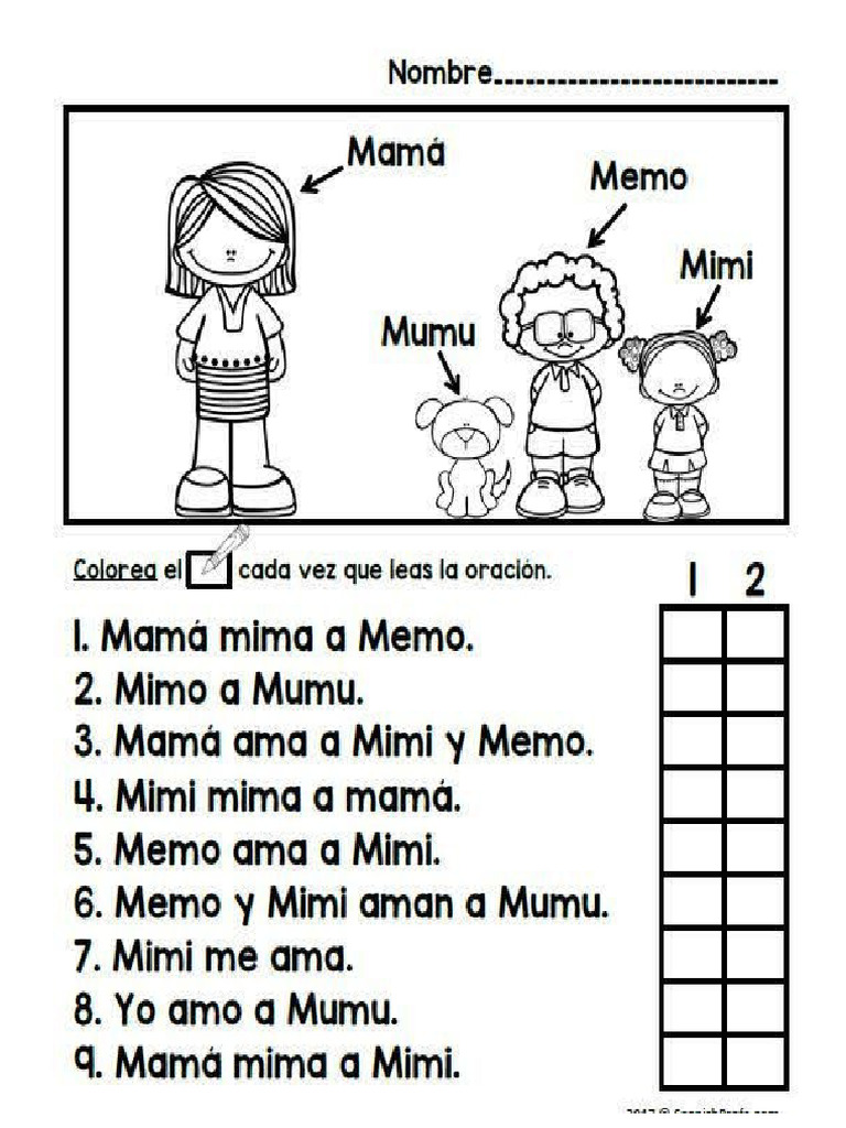 Ficha de Ma Me Mi Mo Mu | PDF