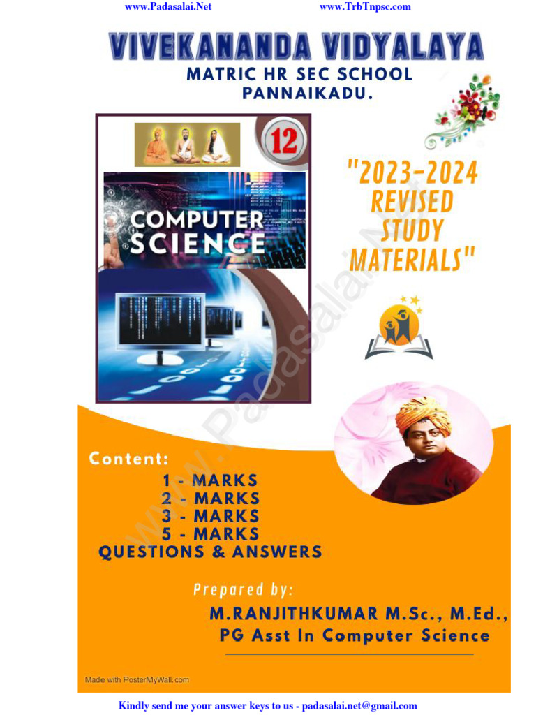 12th Computer Science EM Full Study Materials English Medium PDF ... 12th Computer Science EM Full Study Materials English Medium PDF ...