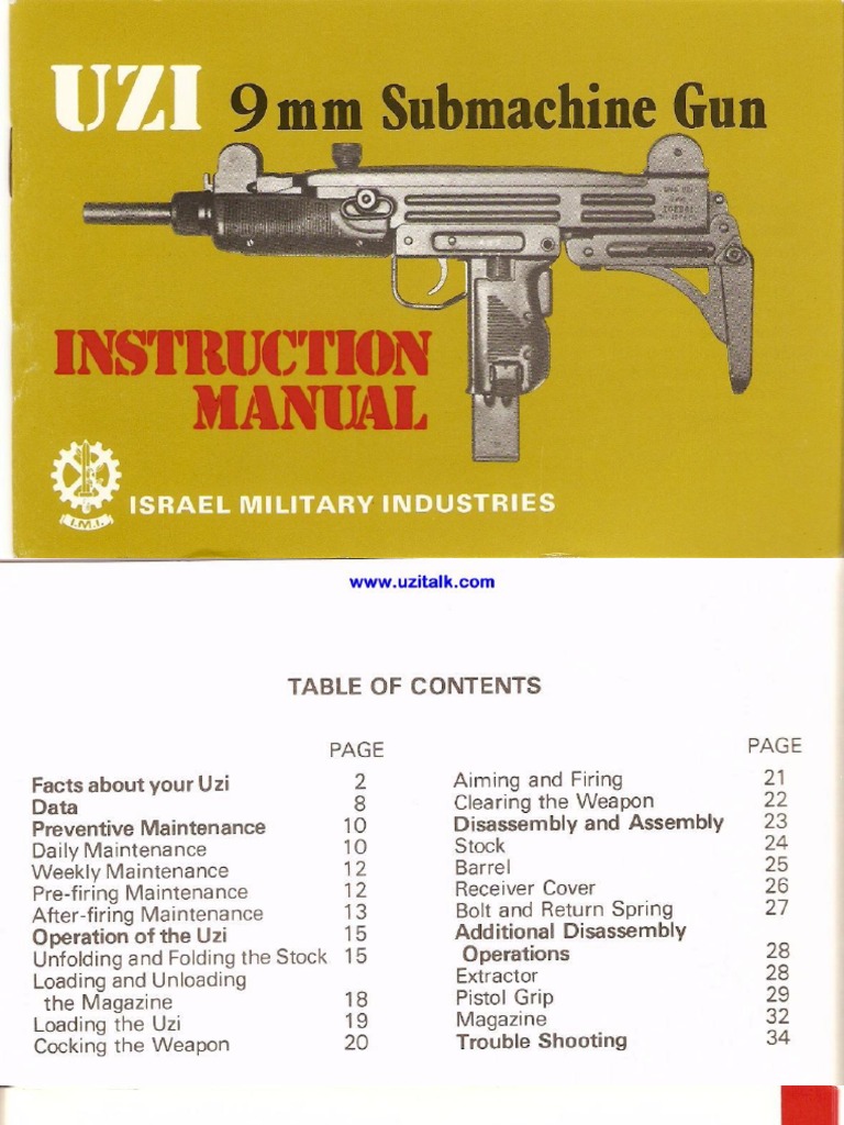 UZI SMG Manual | PDF