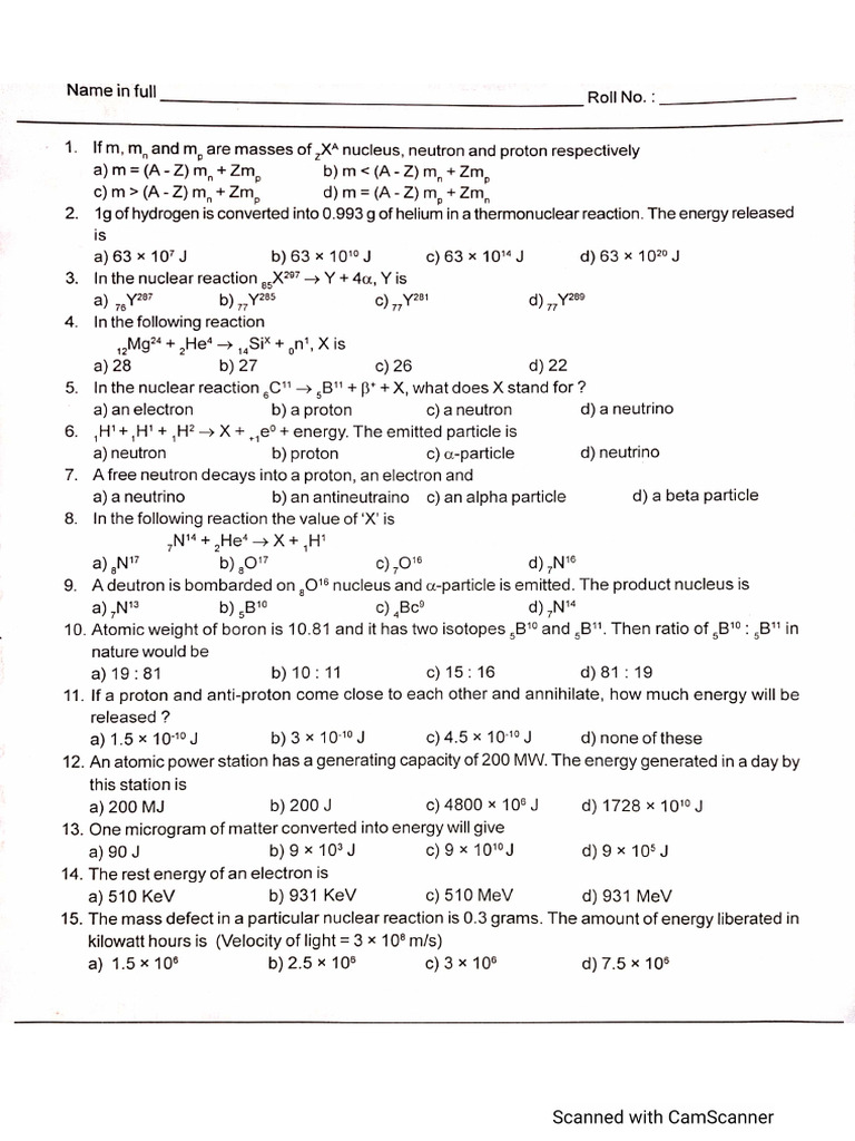 BOOST YOUR CONCEPT (Modern physics -12th) | PDF
