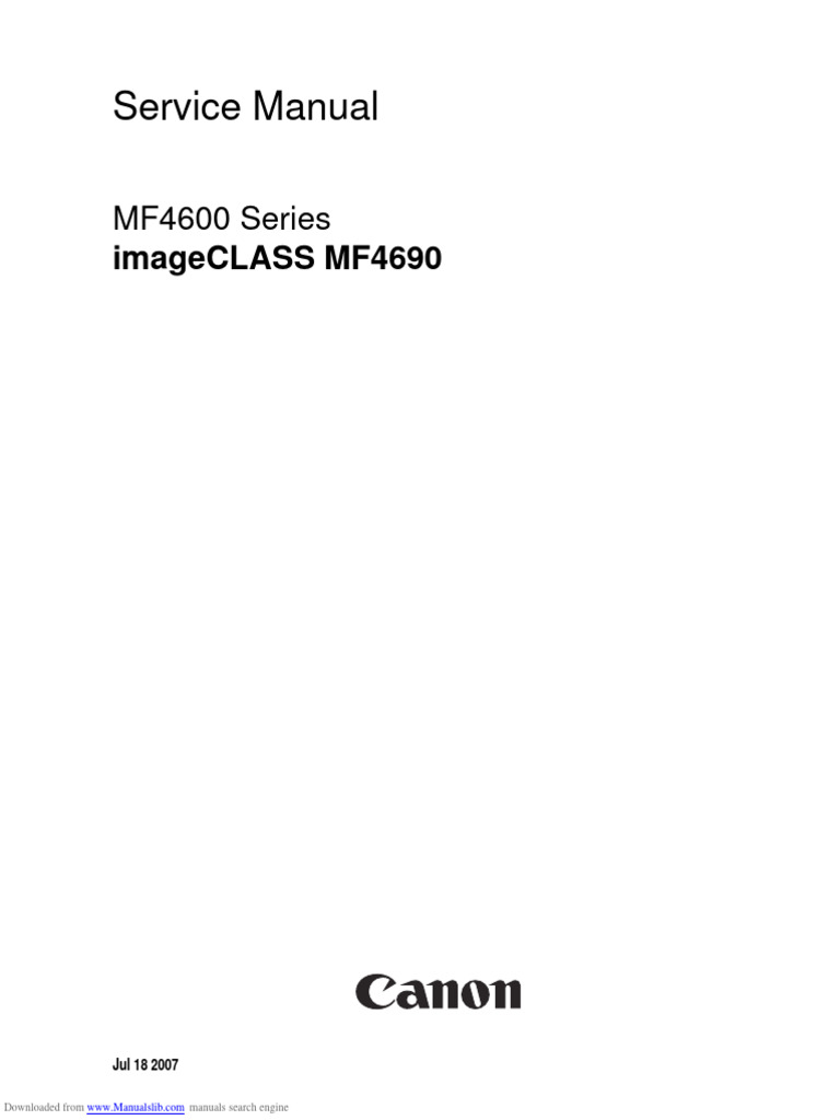 mf4690 Imageclass BW Laser | PDF | Image Scanner | Electronics
