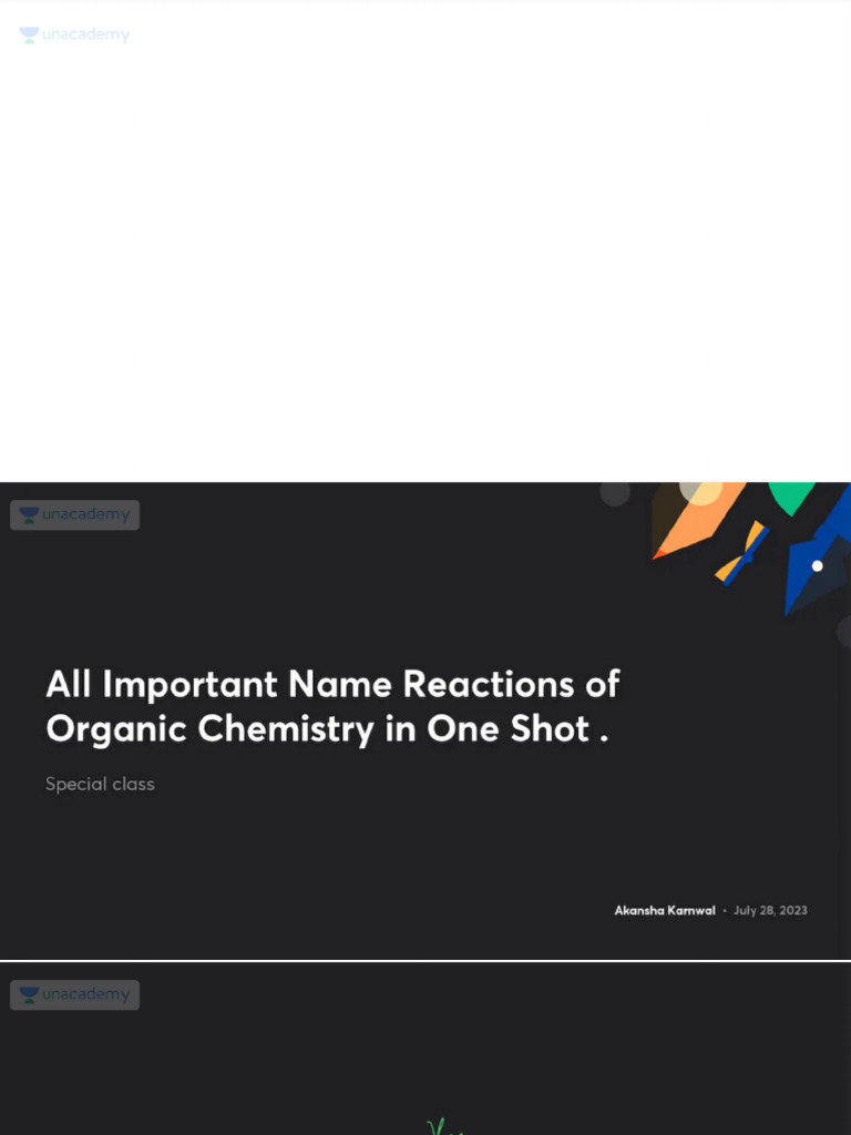 All Important Name Reactions of Organic Chemistry in One Shot With Anno ...