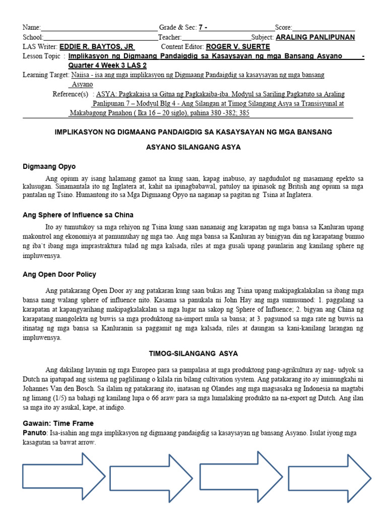 Ap7 Quarter 4 Week 3 Las 2 | PDF