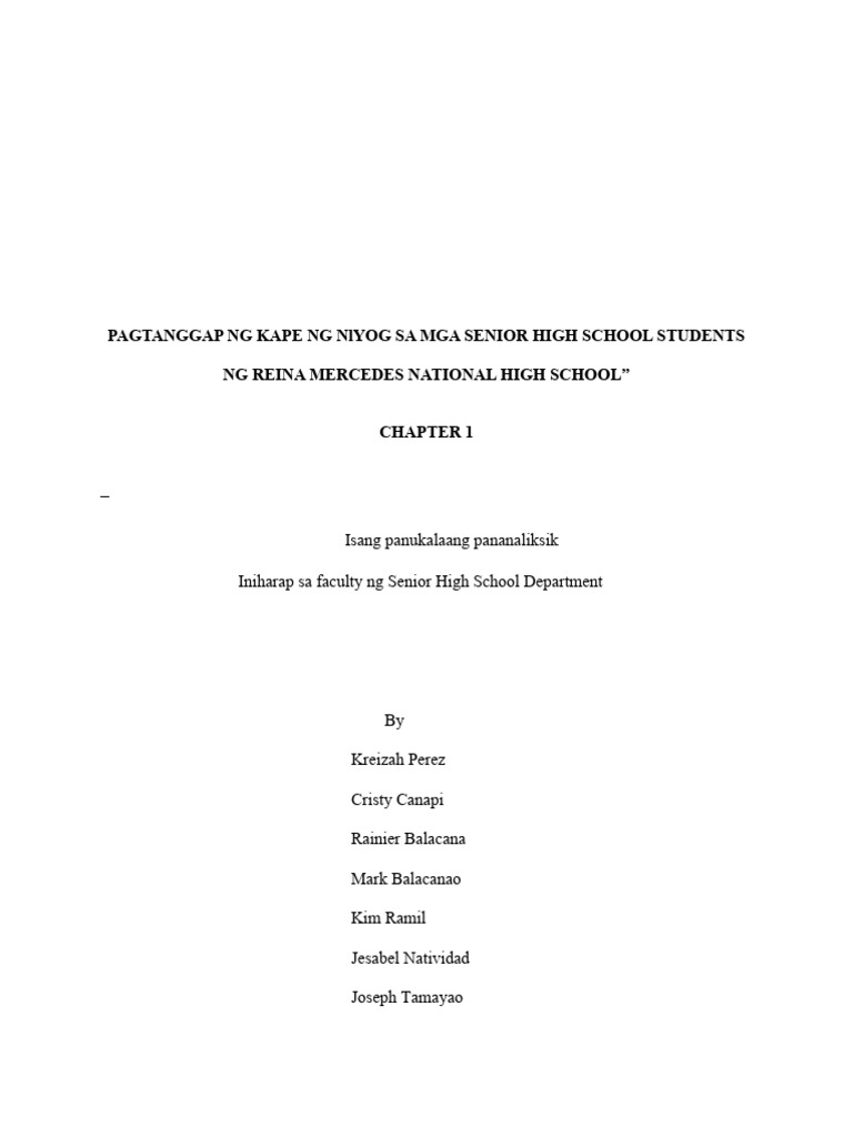 Chapter 1 Group 2 Coconut Coffee | PDF