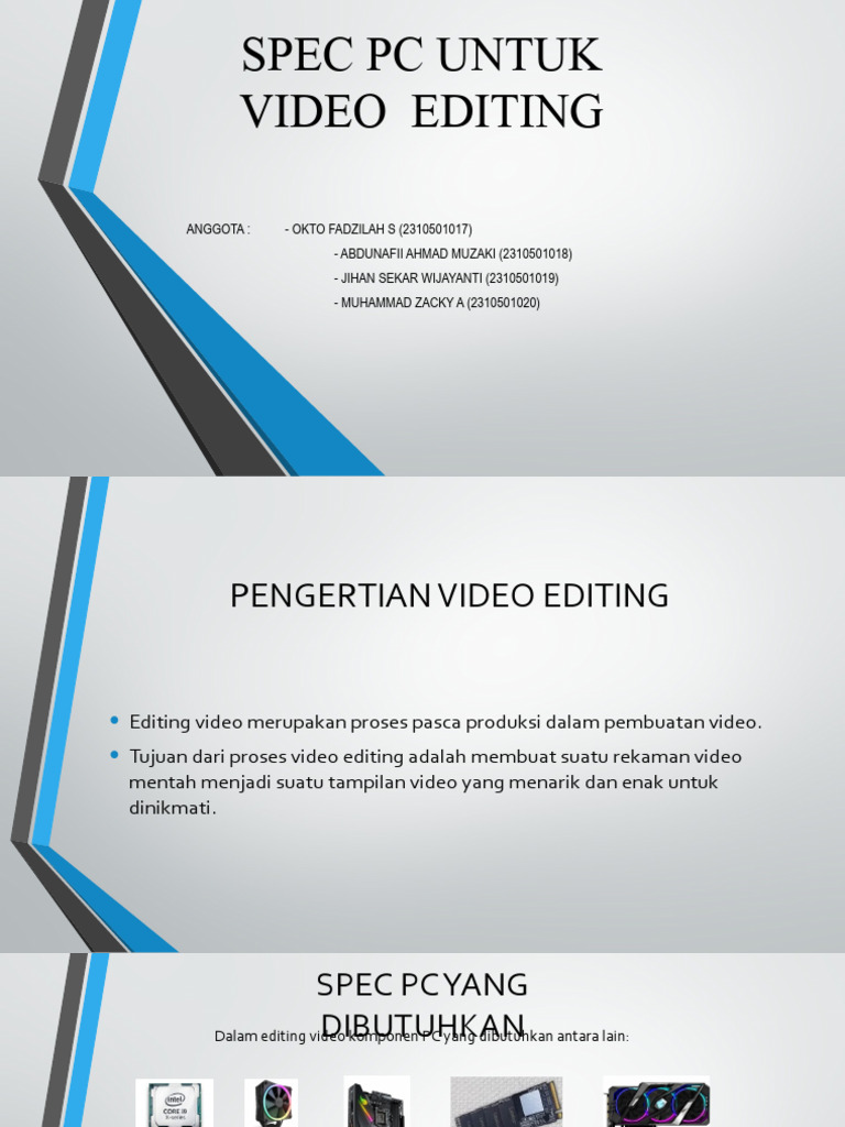Spec Komputer Video Editing | PDF