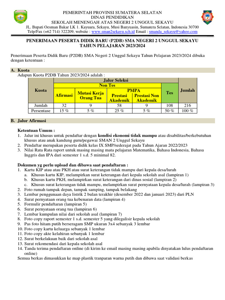 brosur-PPDB-Smanda-Sekayu-2024 | PDF