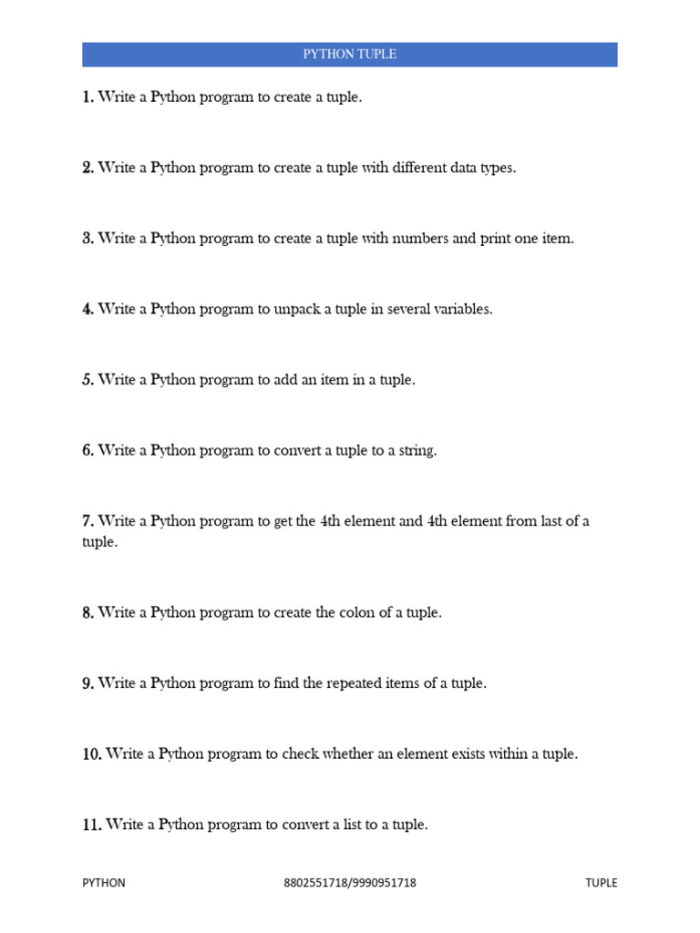 6 Python Tuple Pdf Python Programming Language String 3588