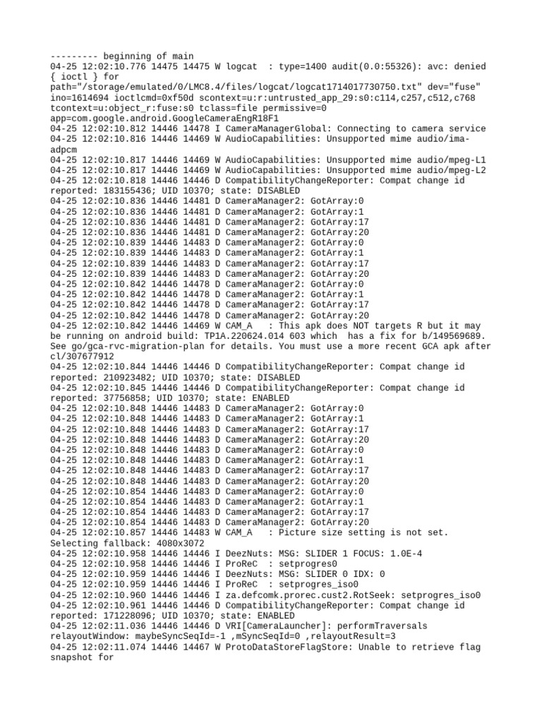 Log Cat 1714017730750 | PDF | Java (Programming Language) | Operating System Technology